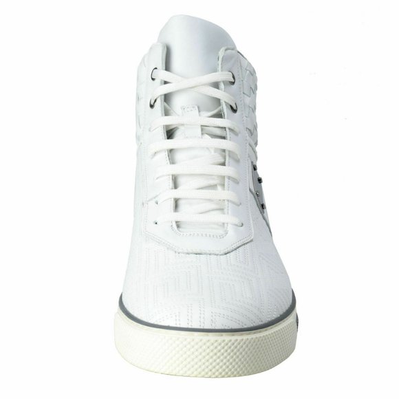 Versace | Shoes | Gianni Versace Mens Leather Hi Top Sneakers Shoes ...